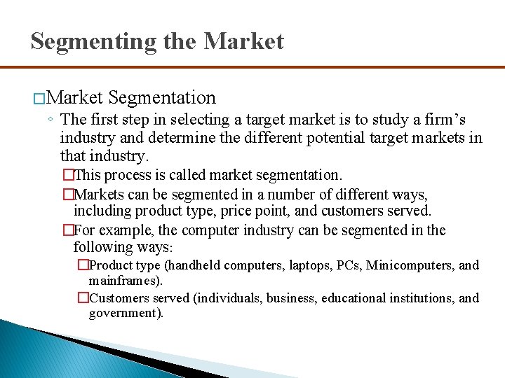 MARKETING Chapter Objectives 1 2 3 4 5