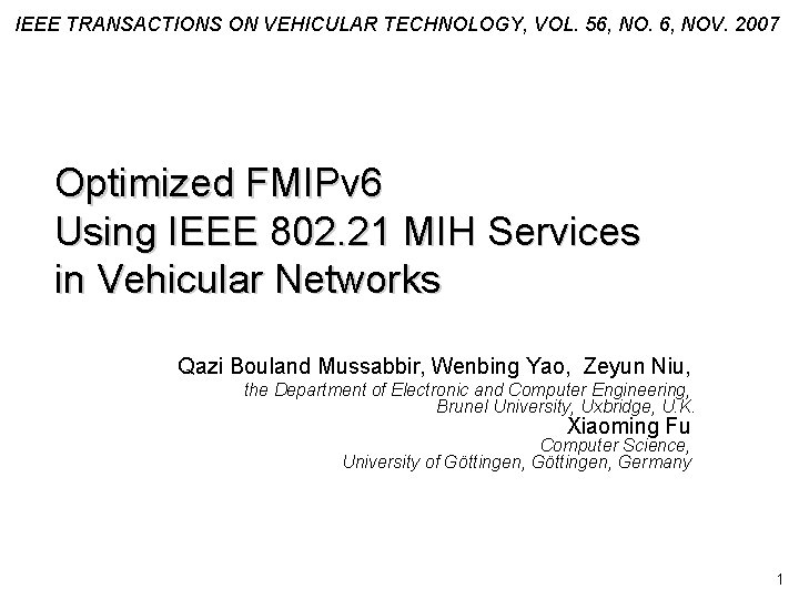 IEEE TRANSACTIONS ON VEHICULAR TECHNOLOGY VOL 56 NOV
