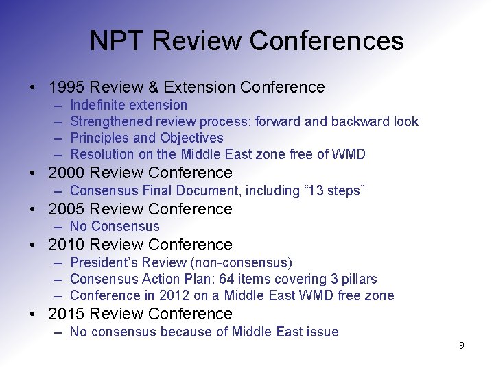 Nuclear NonProliferation Treaty Ambassador Adam M Scheinman Department