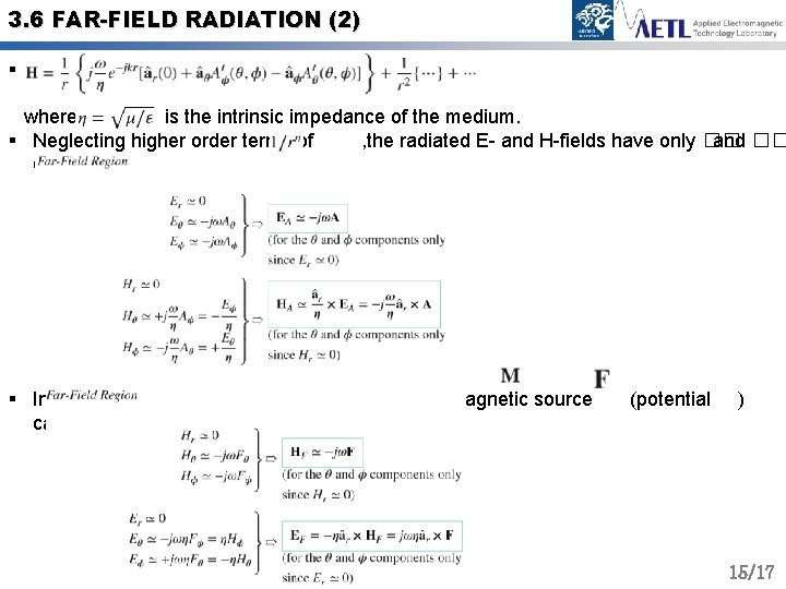 ANTENNA THEORY Chapter 3 Radiation Integrals and Auxiliary