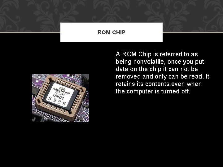 INSIDE COMPUTER By Dontarious Williams CHASSIS A Chassis