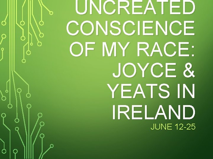 UNCREATED CONSCIENCE OF MY RACE JOYCE YEATS IN