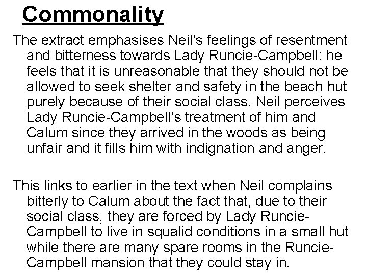 The Cone Gatherers Practice textual analysis Practice textual