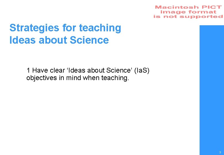 Teaching Ideas about Science to Foundation level students