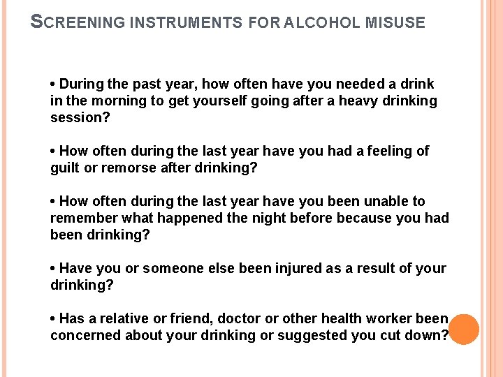 ALCOHOL USE DISORDER ALCOHOL USE IN INDIA 21