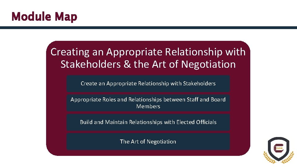 Module IV Creating an Appropriate Relationship with Stakeholders