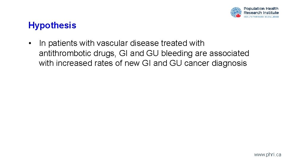Bleeding and cancer risk in patients with vascular