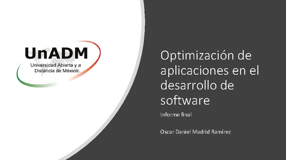 Optimizacin de aplicaciones en el desarrollo de software