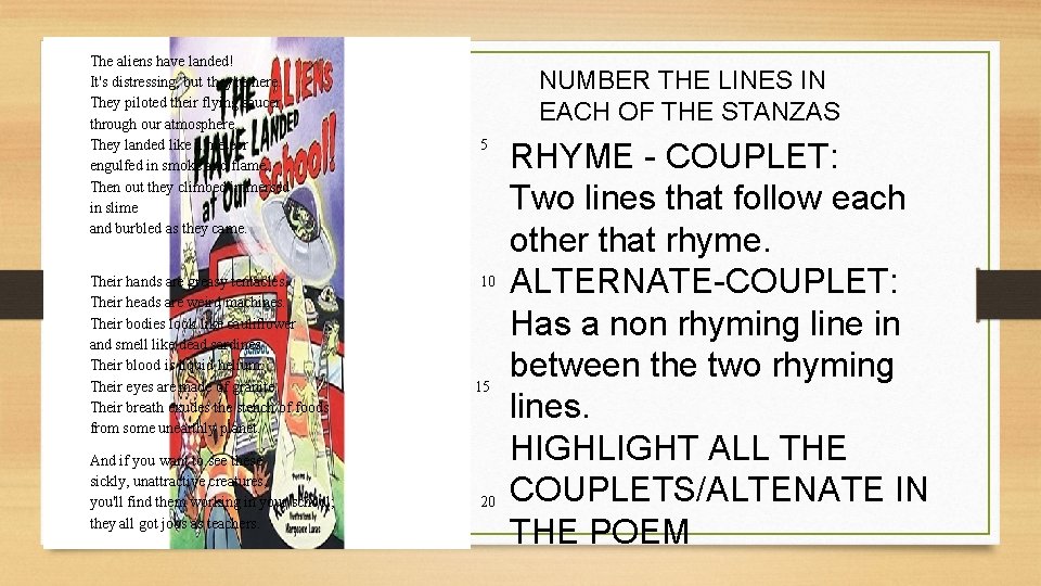 THE ALIENS HAVE LENDED KENN NESBITT The aliens