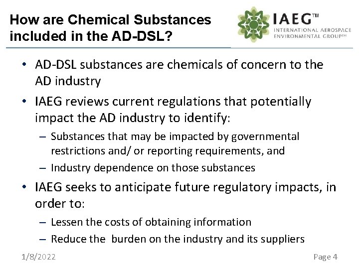 Aerospace and Defence Declarable Substance List ADDSL 182022