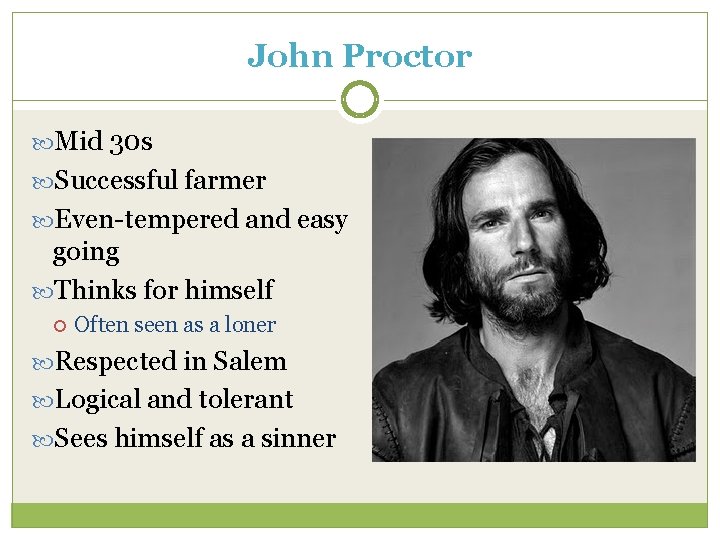 The Crucible By Arthur Miller CHARACTER INTRODUCTIONS Reverend