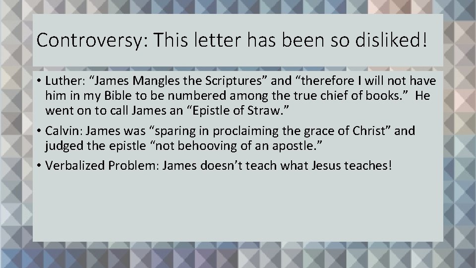 James in the Suburbs A Disorderly Parable of