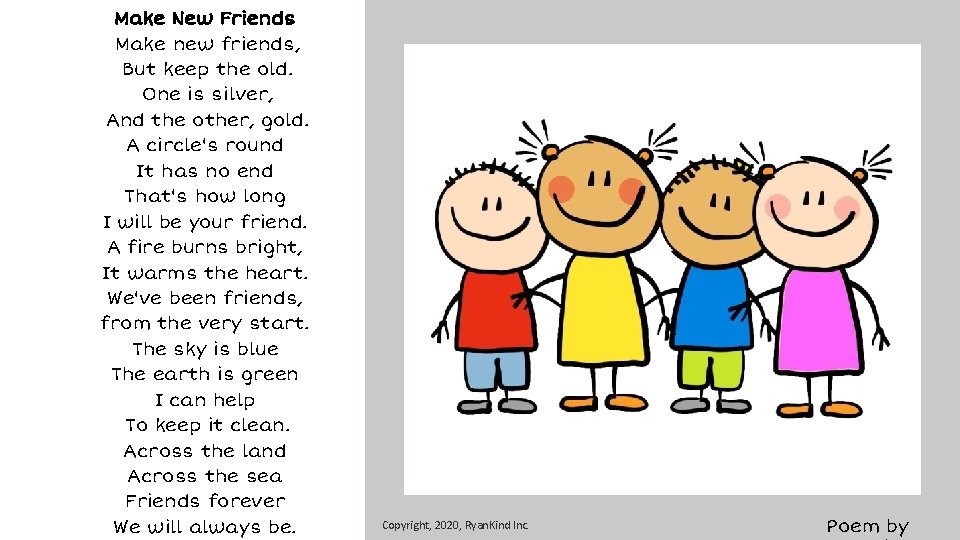 Third Grade August and September Poems Copyright 2020