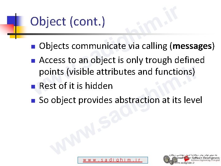 In the name of God Chapter 19 Object