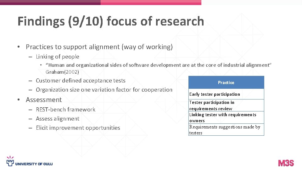 WHAT DO WE KNOW ABOUT ALIGNMENT OF REQUIREMENTS