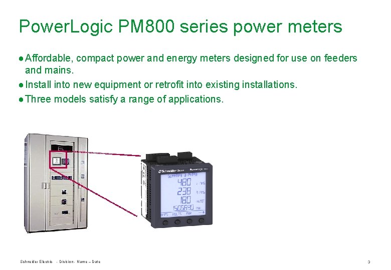Power Logic PM 800 series Power and energy
