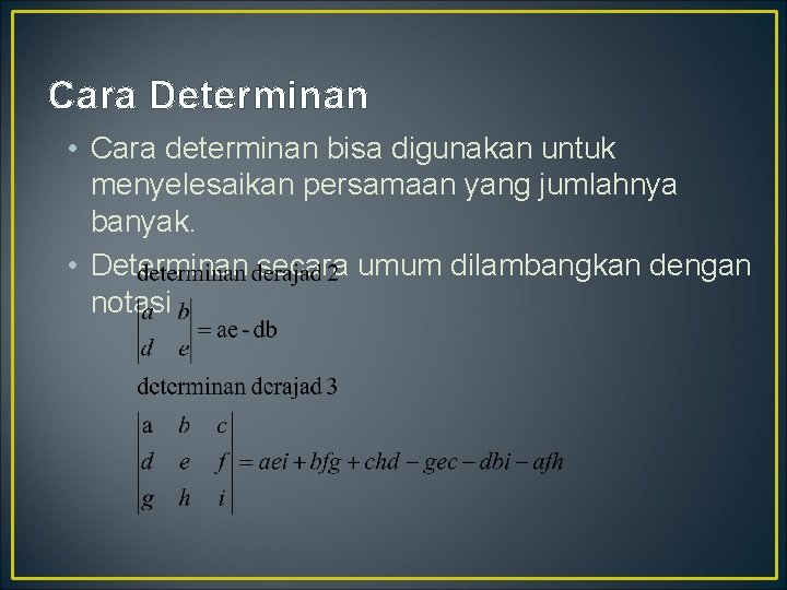 HUBUNGAN LINIER Materi yang dipelajari Penggal dan lereng
