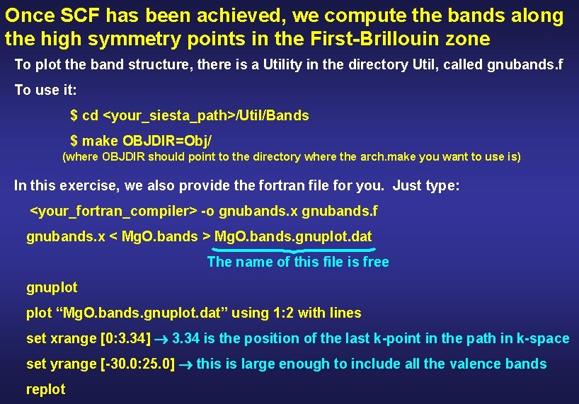 Band structure of an ionic solid The case