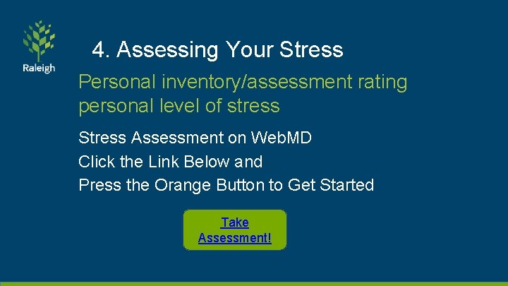 CITY OF RALEIGH PUBLIC UTILITIES DEPARTMENT STRESS MANAGEMENT