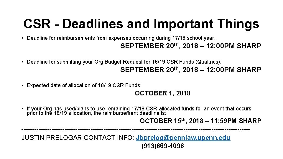 Things to know for the 1819 budget request