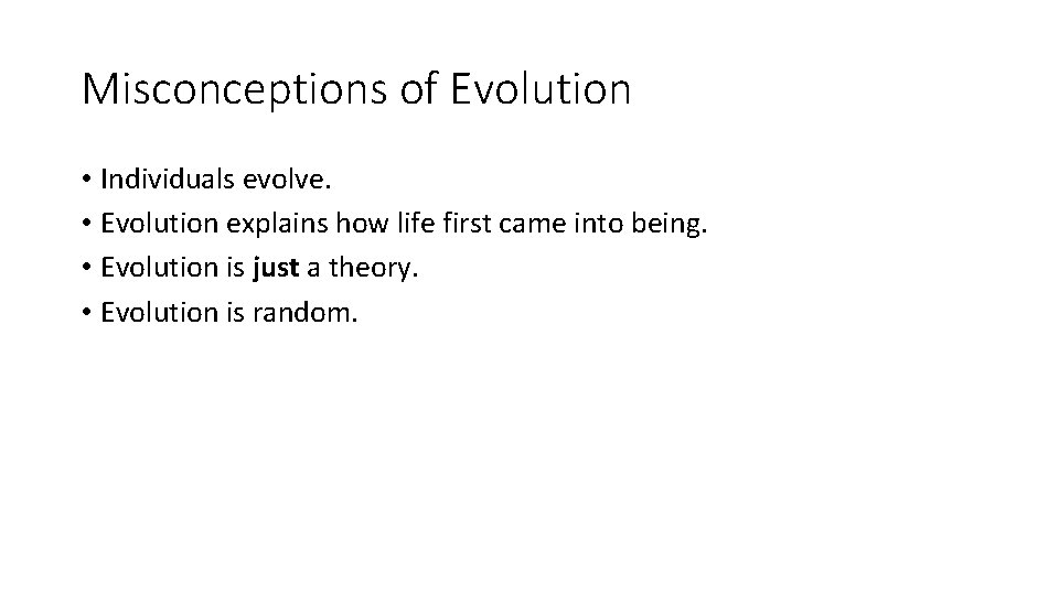 Big Idea 1 The process of evolution drives