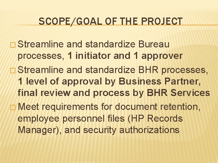 SAP HCM Processes and Forms Project KickOff October