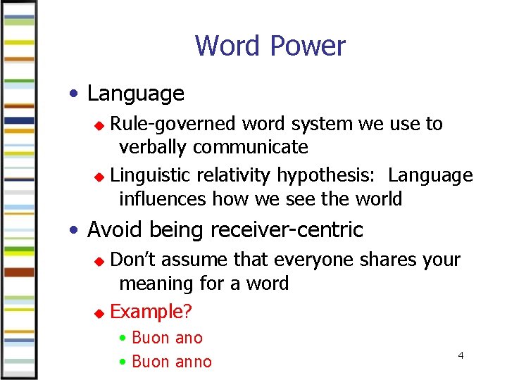 Chapter 10 Language Making Verbal Sense of Your