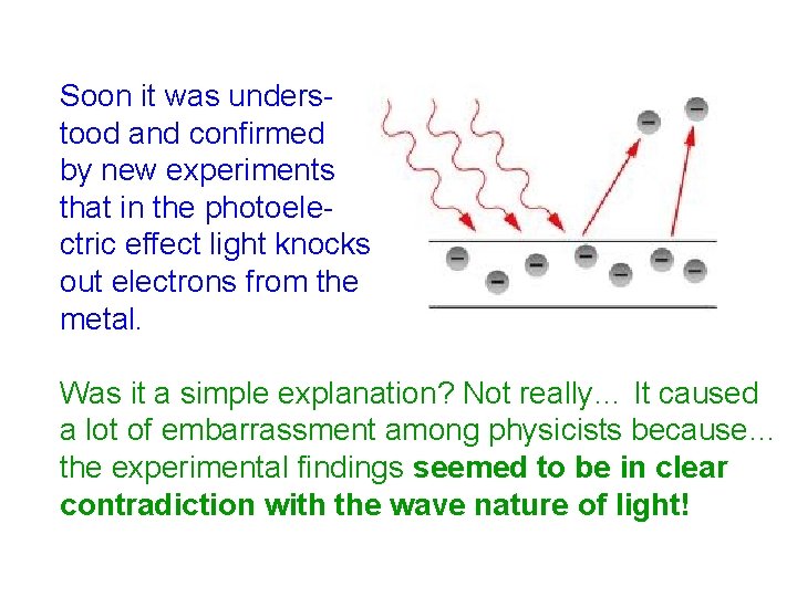 Photoelectric effect and the dual nature of light