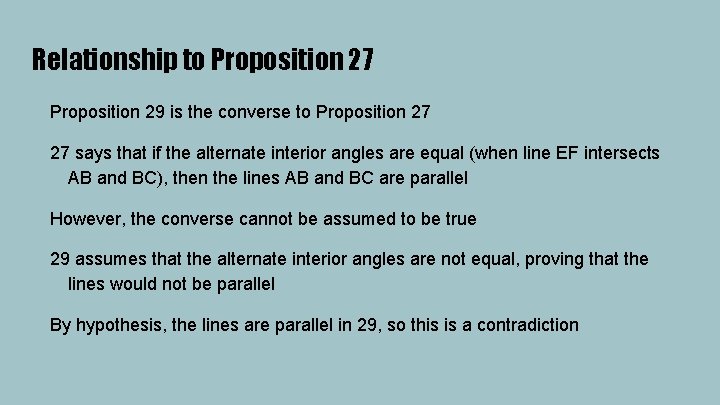 Euclids Elements Book 1 Proposition 29 By Isabel