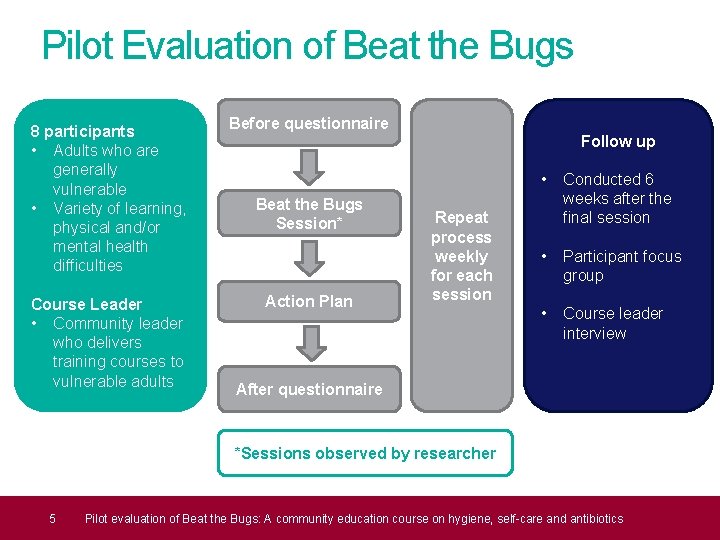 Pilot evaluation of Beat the Bugs A community