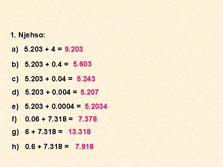 Mbledhja e numrave dhjetor Klasa V Shpeshher numrat