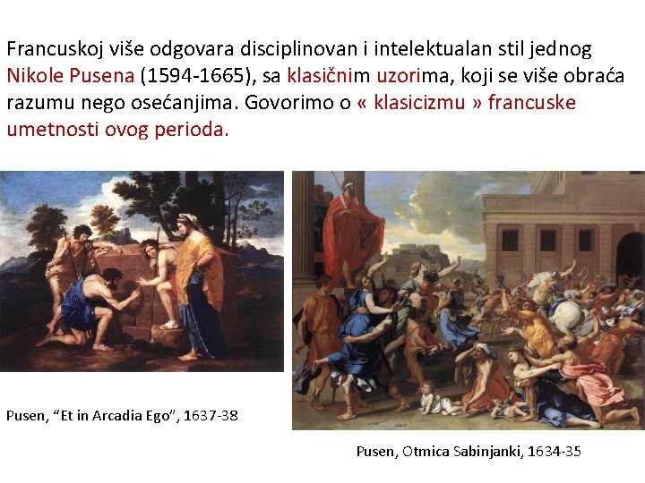 Umetnost doba baroka u Francuskoj Barokni klasicizam Stil