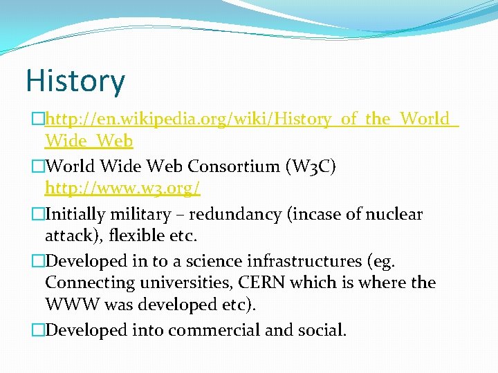 World Wide Web Multimedia Week 7 Term 3