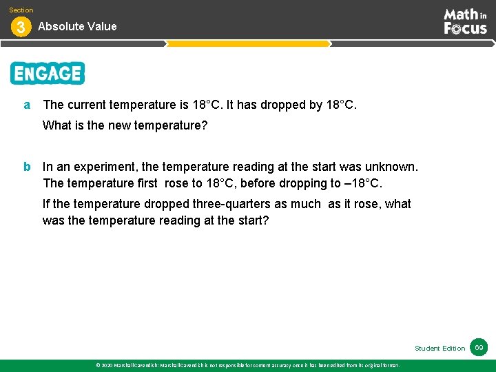 Chapter 2 Number Lines and Negative Numbers Section