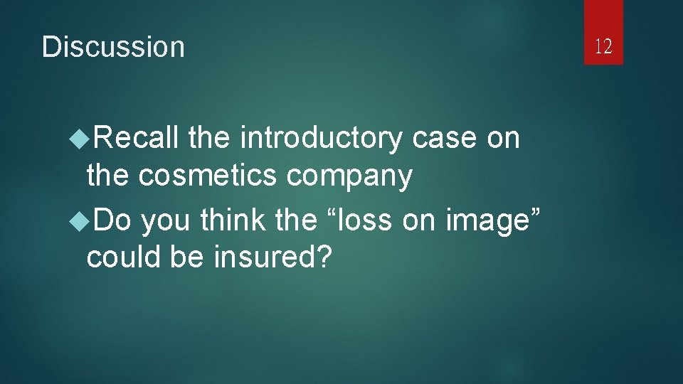 Lesson 2 The Insurable vs Non insurable Risks