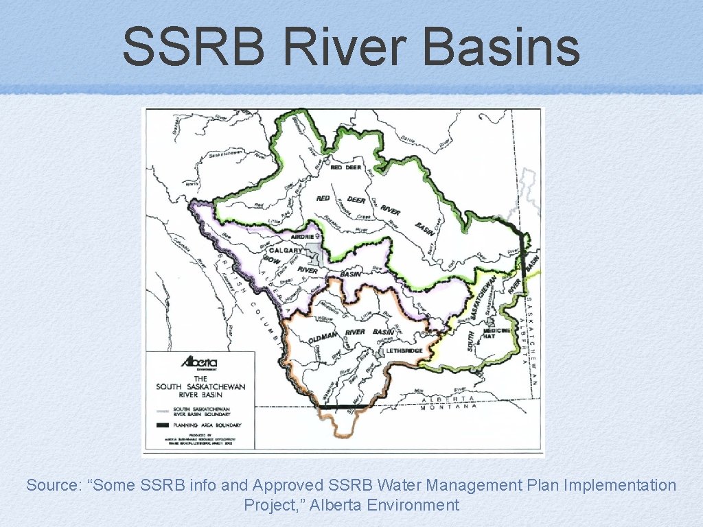 Water Allocations in the South Saskatchewan River Basin