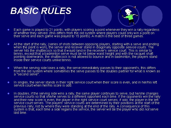 Badminton Study Guide for Barrington Physical Education Classes