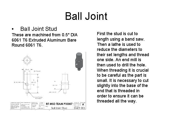 Manufacturing Assembly Plan P 10007 Mechanical Spine Test