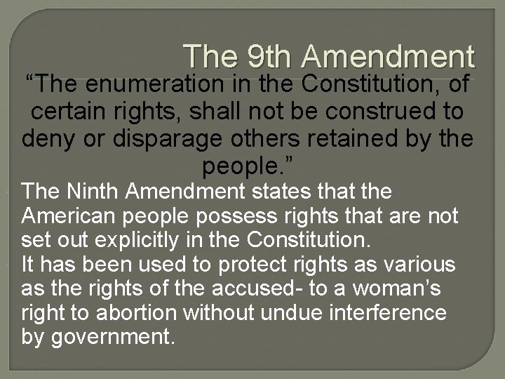 Civil Liberties The Unalienable Rights How did Americans