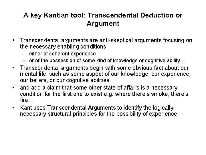 Immanuel Kants Epistemology Categories as conceptual schema OR