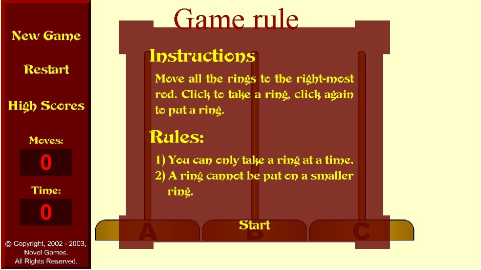 TOWER GAMERULE Game rule Member of group 1