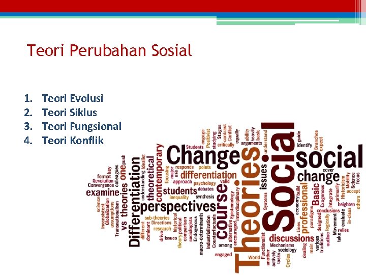 Social Change Teori Perubahan Sosial 1 2 3