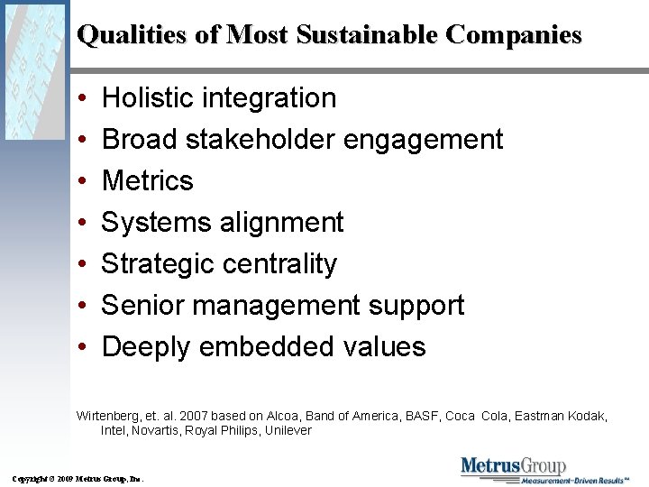 Why Good Strategies Fail Creating Sustainable Performance in