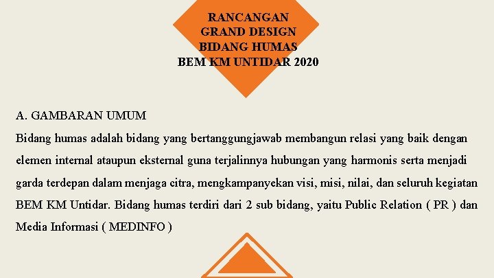 Grand Design BIDANG HUMAS BEM KM 2020 http