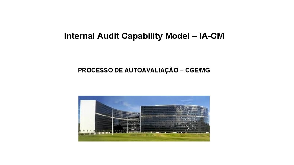 Internal Audit Capability Model IACM PROCESSO DE AUTOAVALIAO