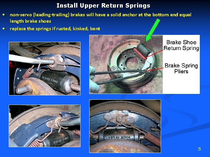 Lubricate Shoe Support Pads use antiseize compound on