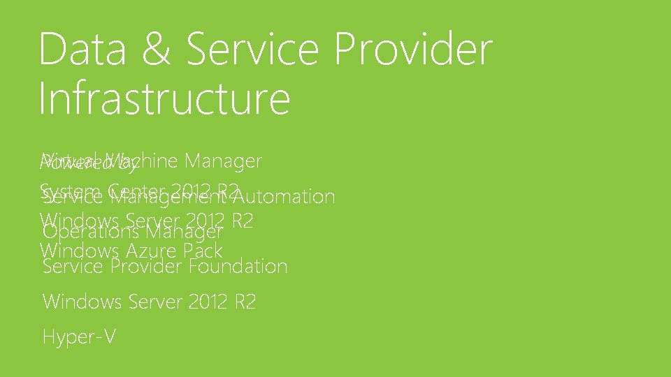 Building Cloud Services with Windows Server 2012 R