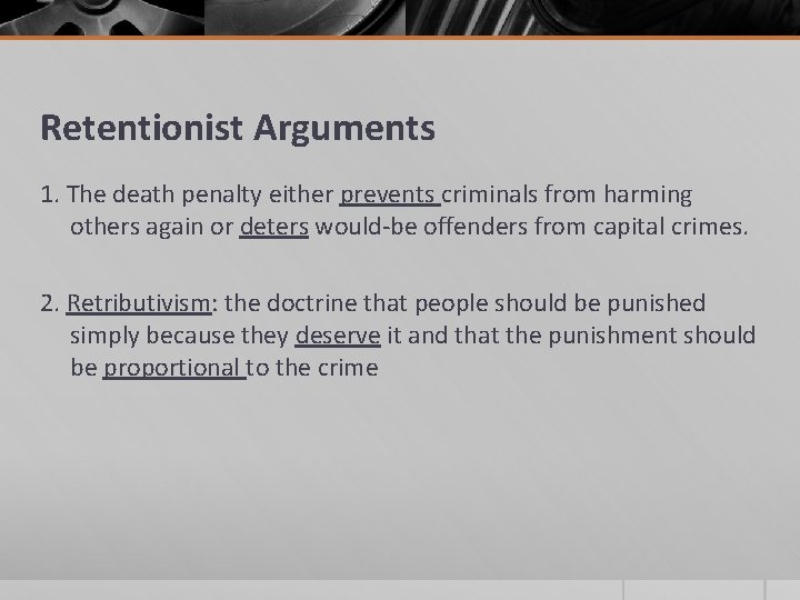 The Death Penalty Capital punishment Officially sanctioned punishment
