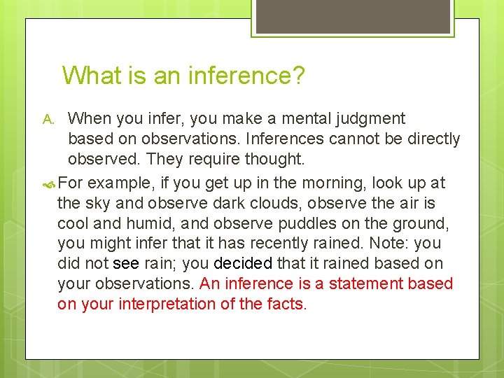 What is Science Observation vs Inference What is