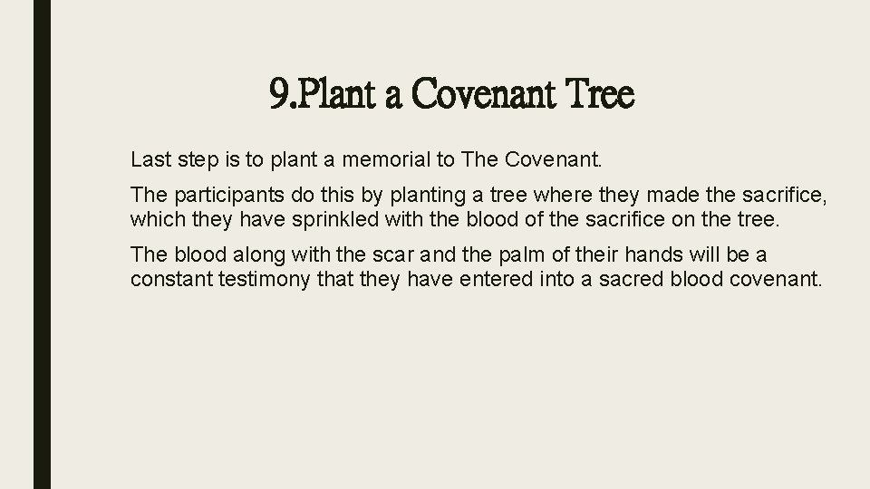 THE COVENANTS AND THE HEBREW RITUALS BLOOD COVENANT